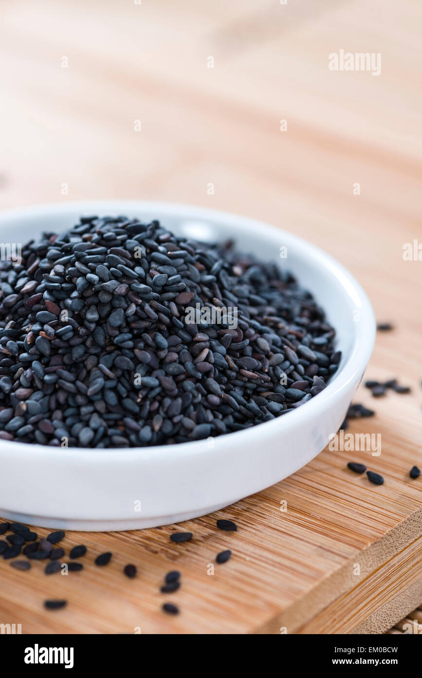 Portion of black Sesame (detailed close-up shot Stock Photo - Alamy