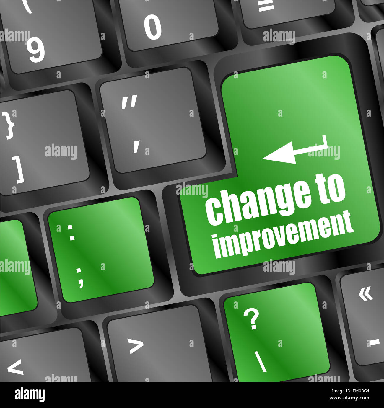 improve or improvement business concept with key on keyboard Stock ...