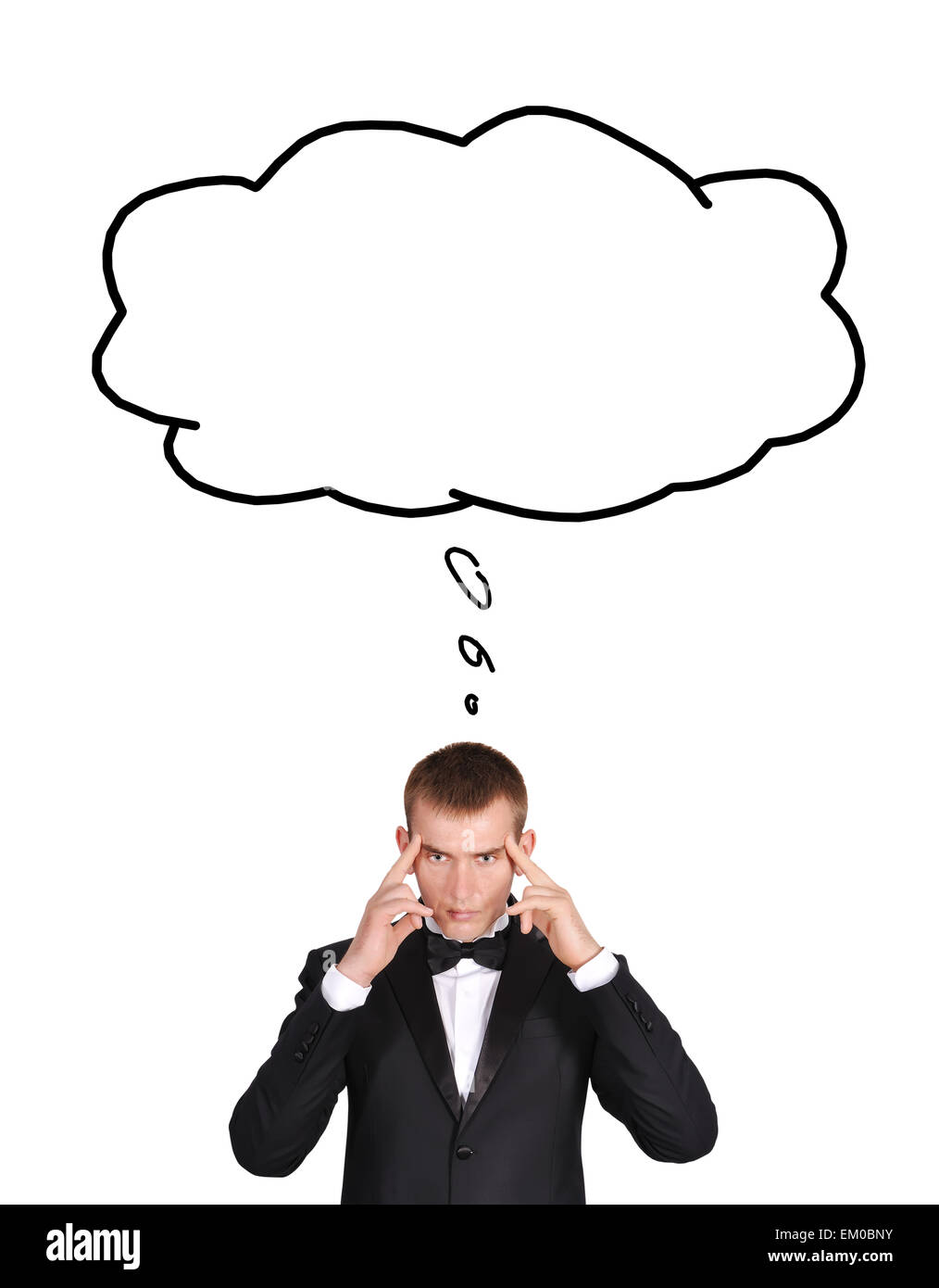 man and bubble speech Stock Photo - Alamy