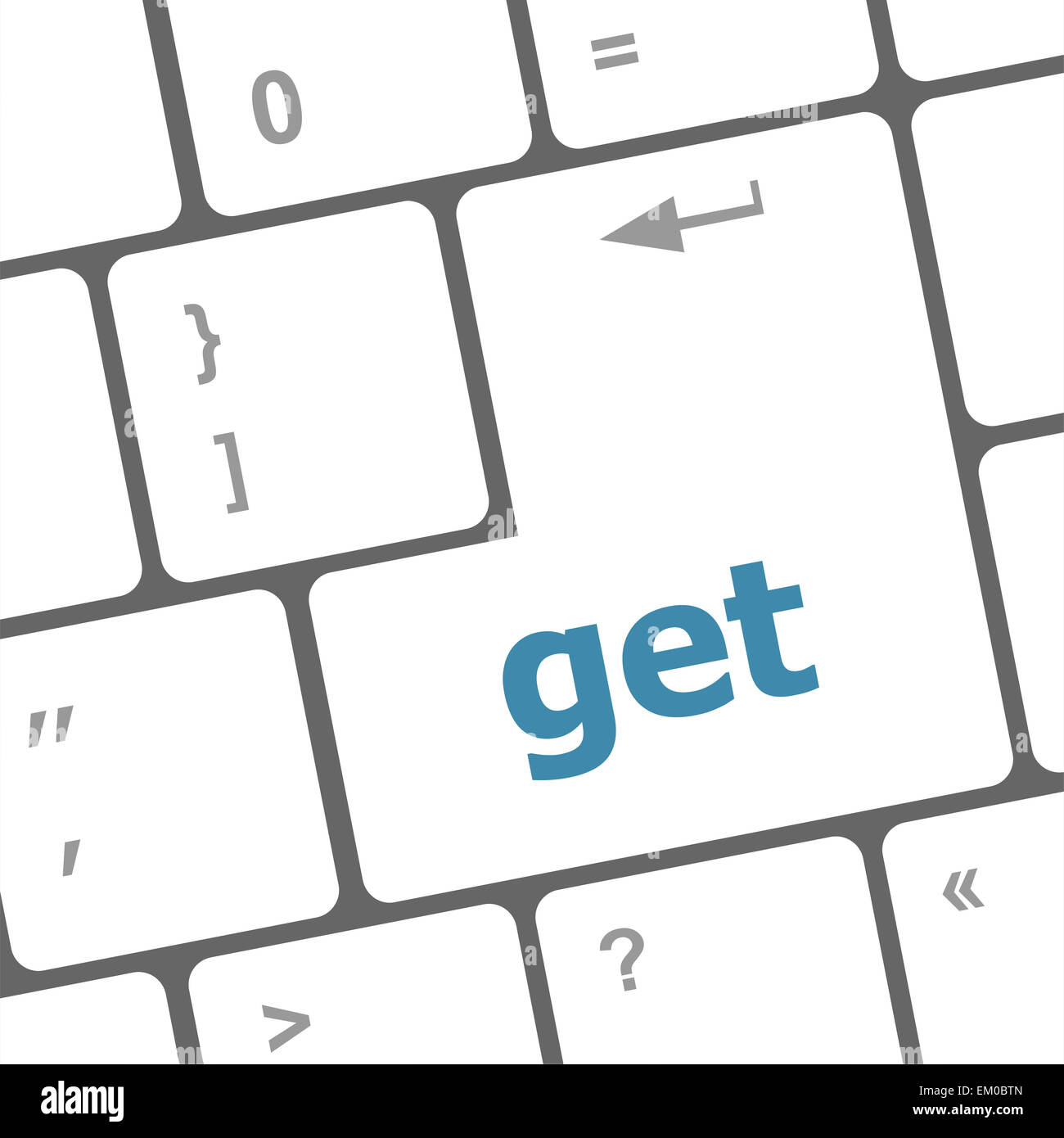 get button on computer pc keyboard key Stock Photo - Alamy