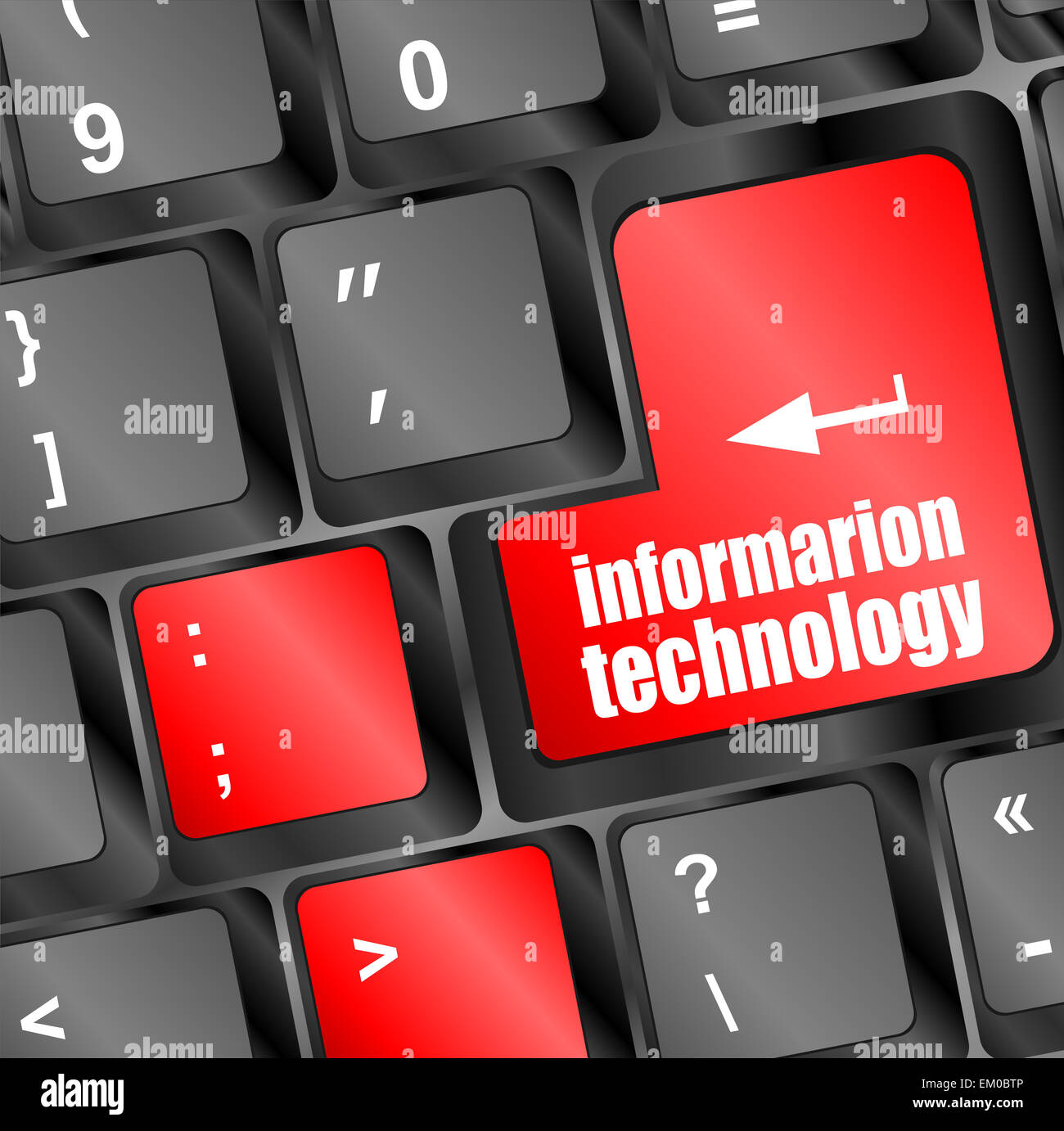 information technology button on computer keyboard key Stock Photo - Alamy