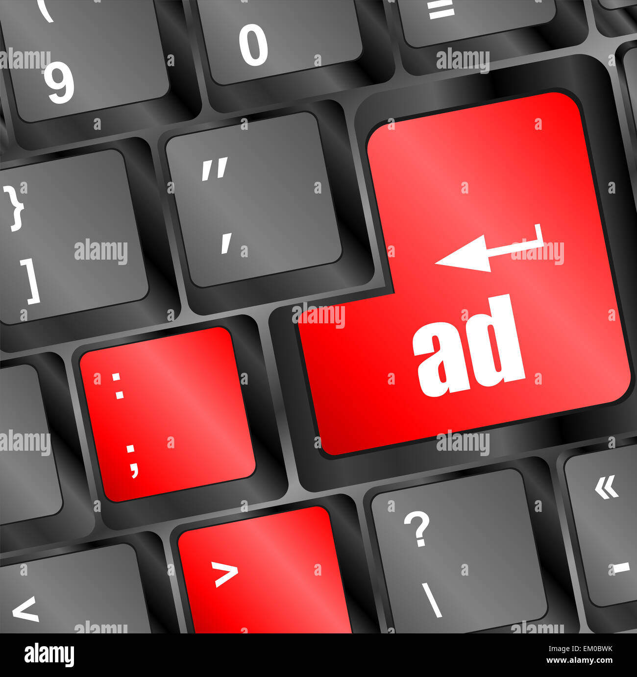 Marketing concept: computer keyboard with word Ad Stock Photo - Alamy