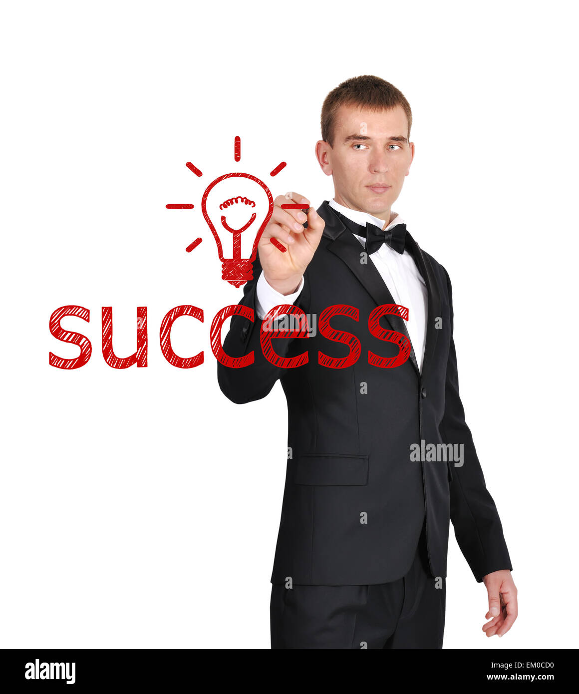 Businessman drawing success symbol hi-res stock photography and images ...