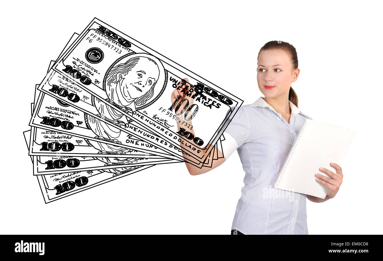 Money drawing Cut Out Stock Images & Pictures - Alamy