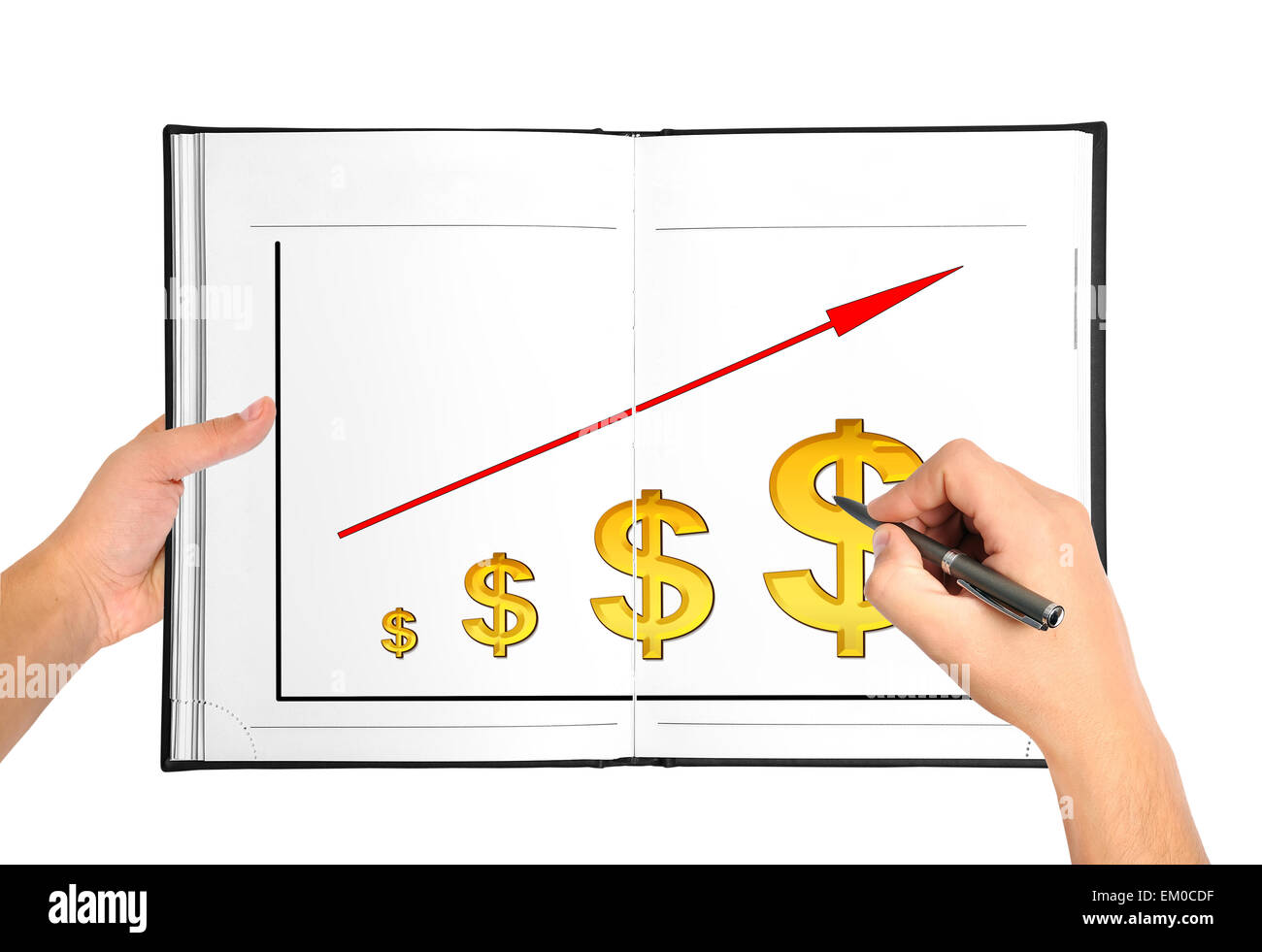 drawing graph of growth Stock Photo - Alamy