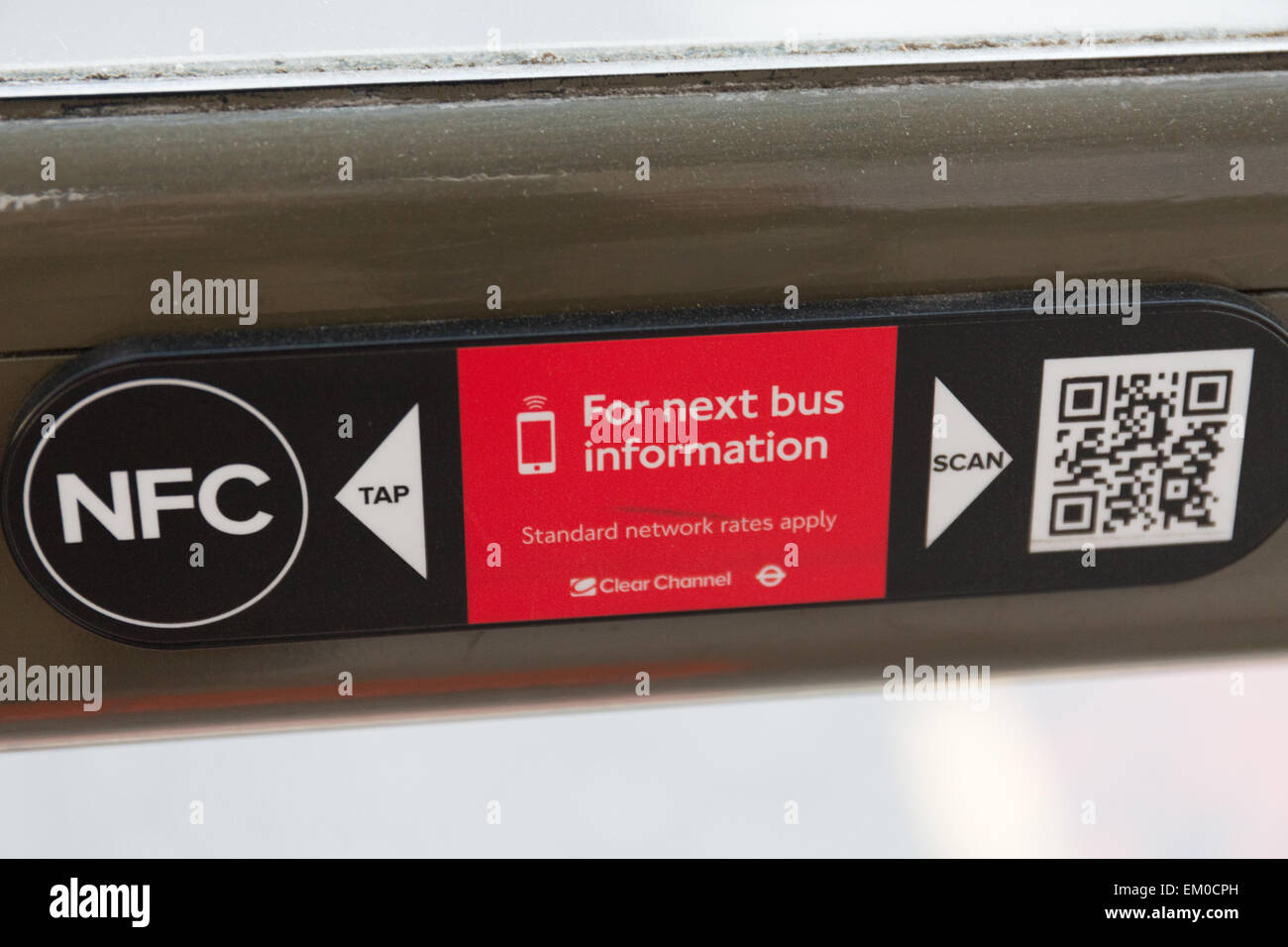 NFC sign at a TFL bus stop Stock Photo - Alamy