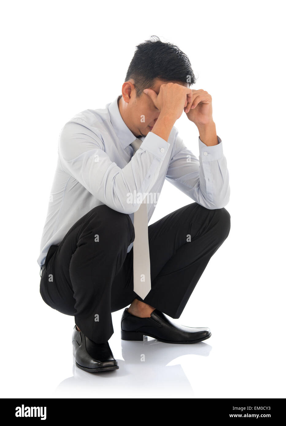 Frustrated man fatigue headache Cut Out Stock Images & Pictures - Alamy