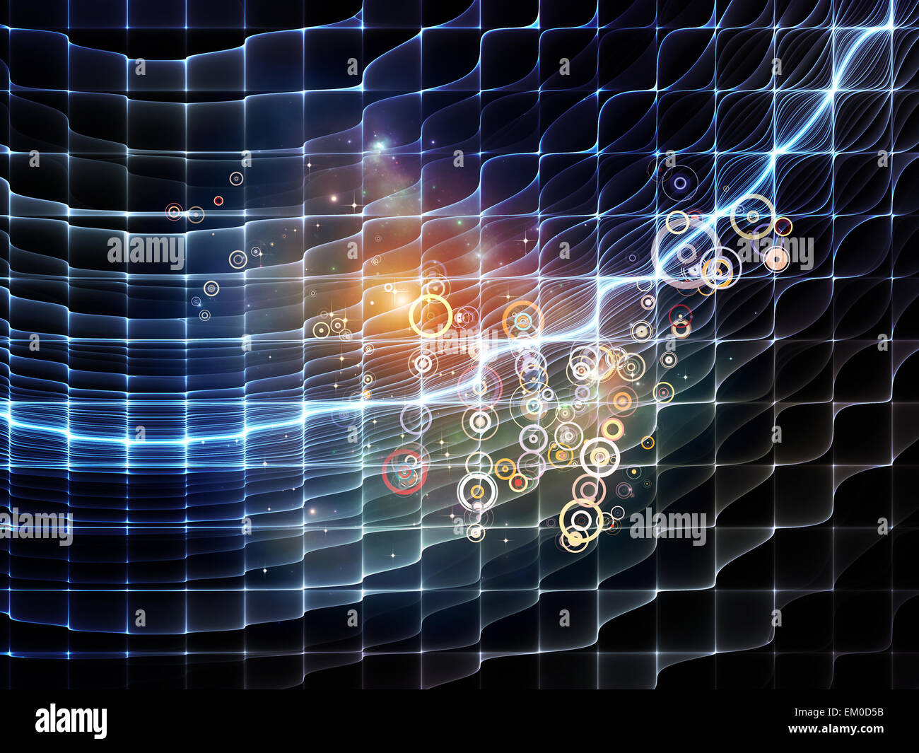 Energy of Particle Grid Stock Photo - Alamy