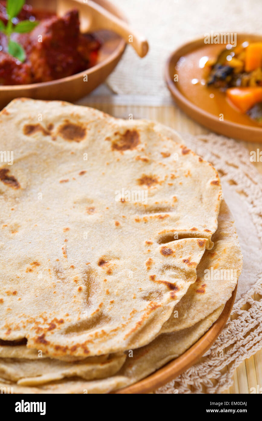 Chapati or Flat bread Stock Photo - Alamy