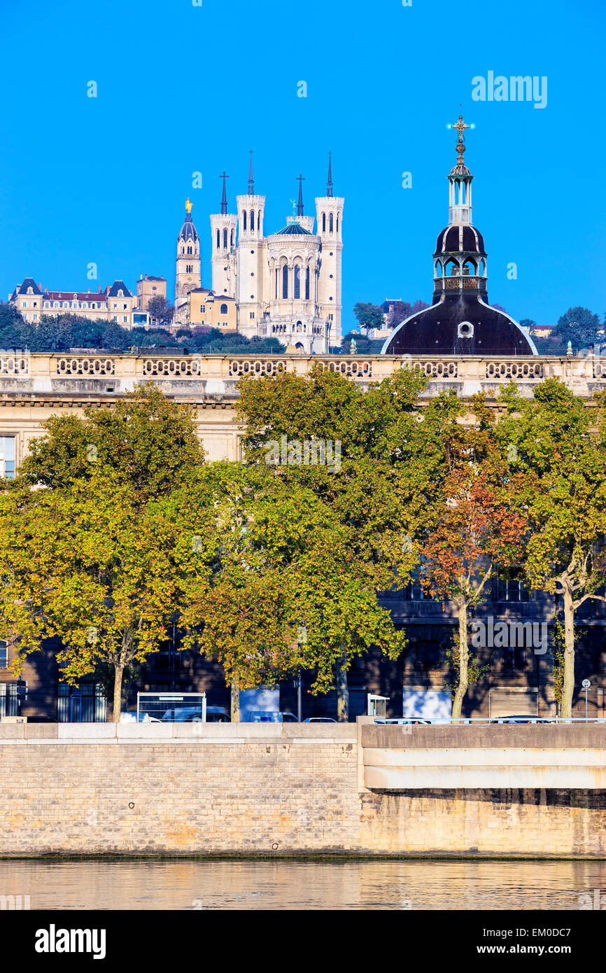 Vertical view of Rhone river Stock Photo - Alamy