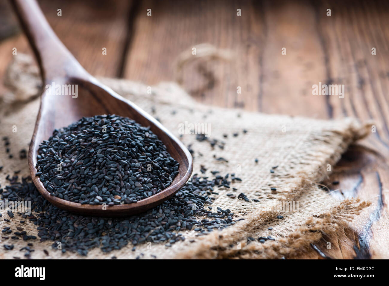 Portion of black Sesame (detailed close-up shot Stock Photo - Alamy