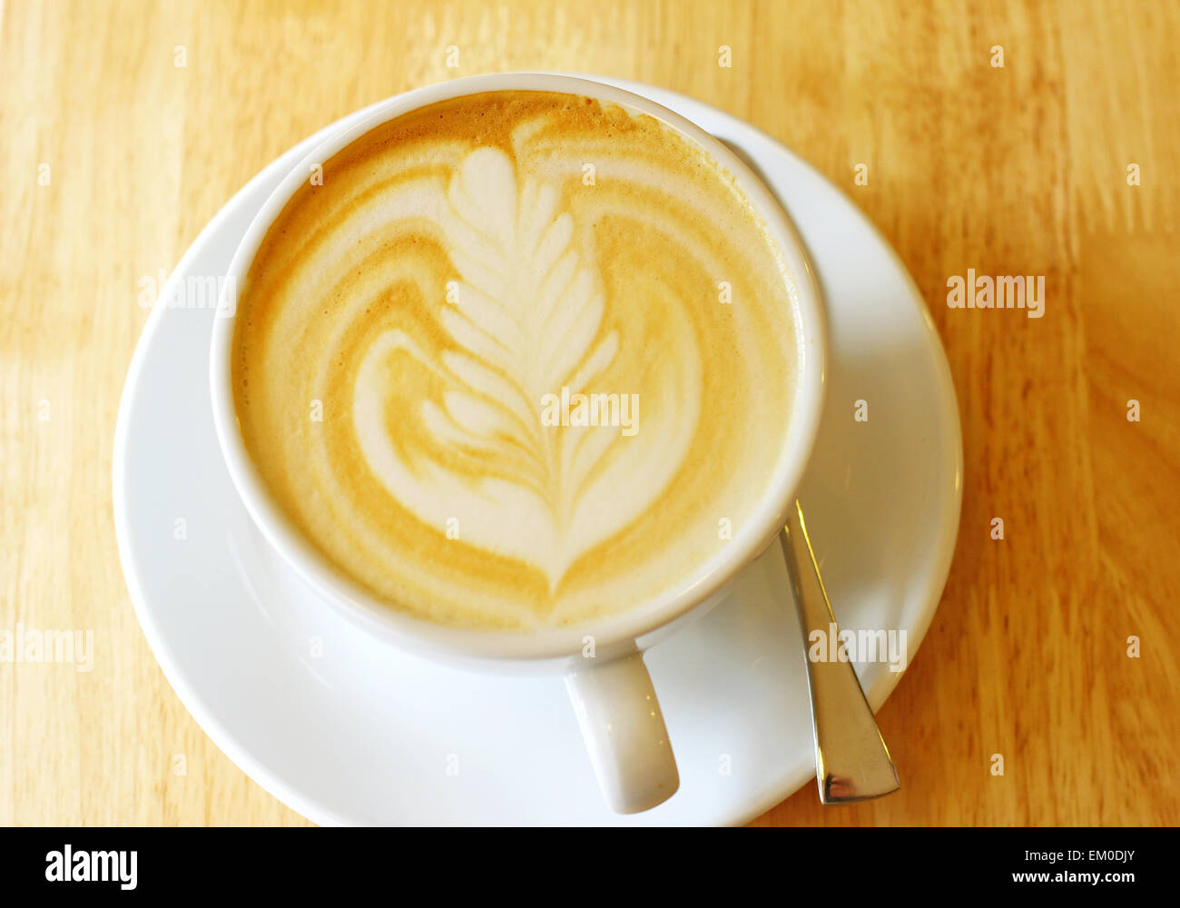 Cup of art latte or cappuccino coffee Stock Photo - Alamy