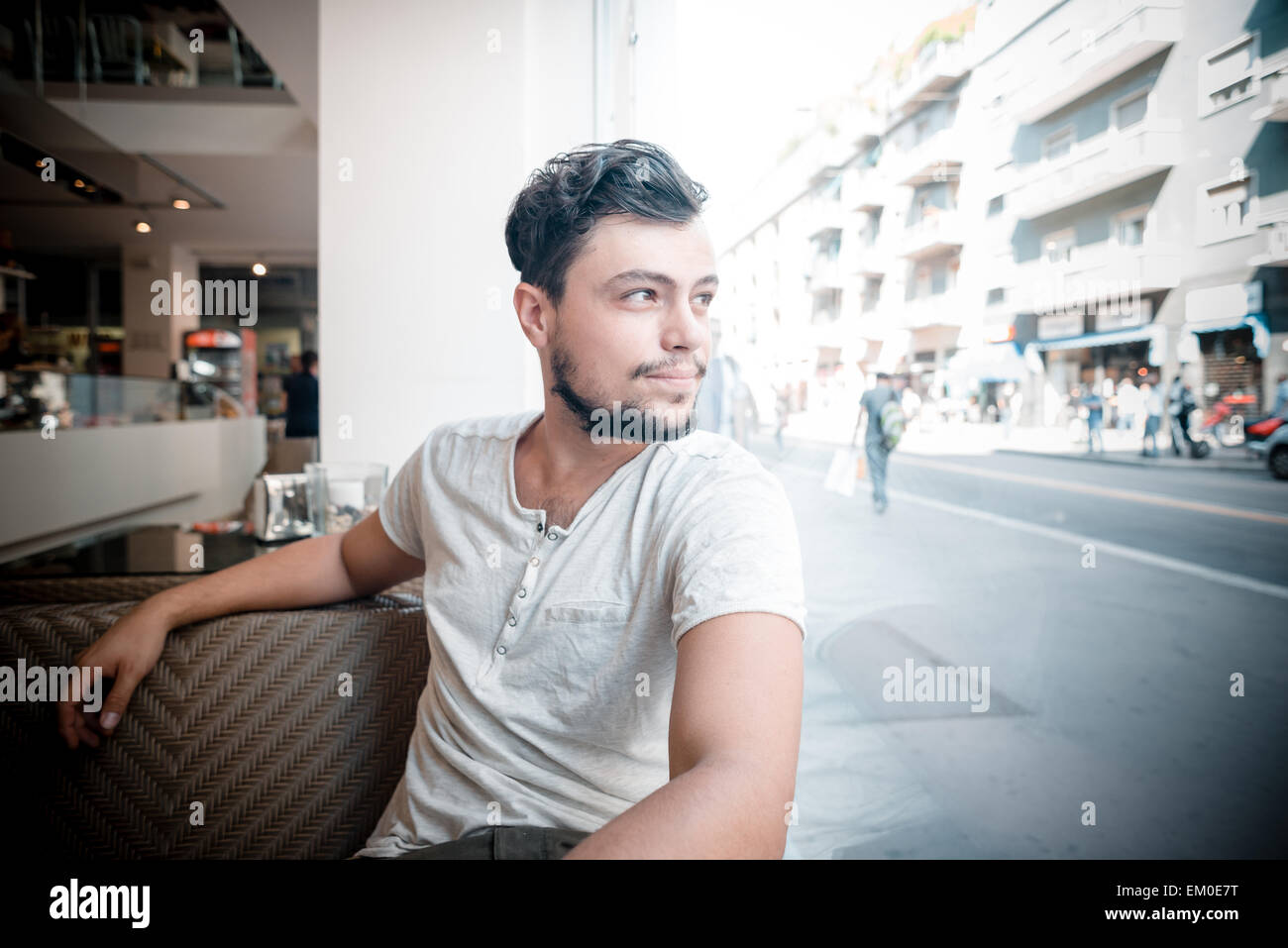 young stylish man in a bar Stock Photo - Alamy