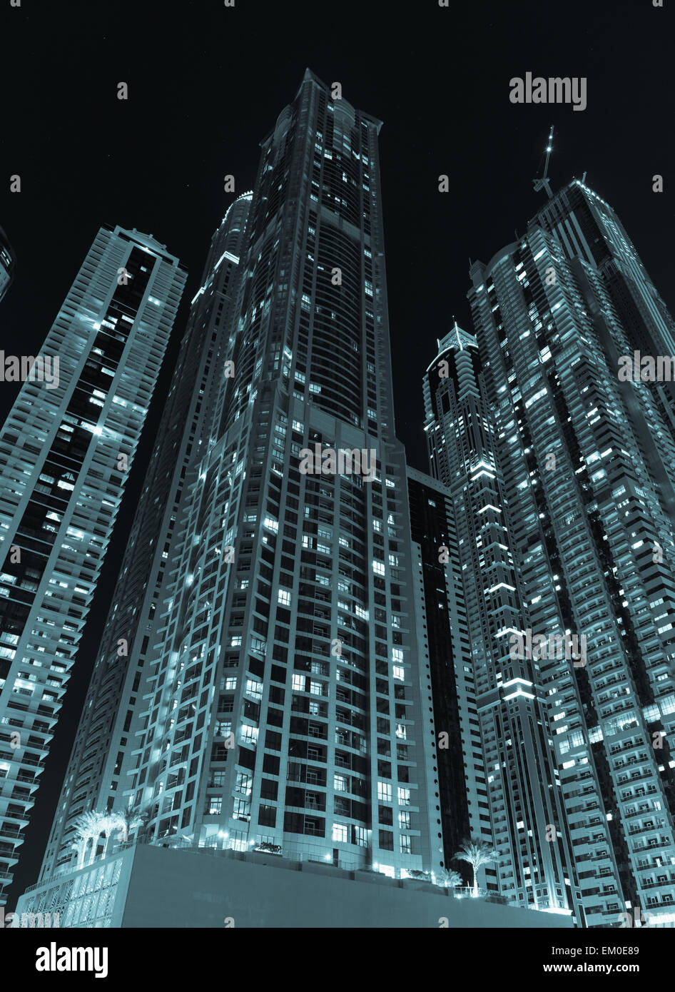 DUBAI, UAE - NOVEMBER 7: General view of Dubai at night, on November 7 ...