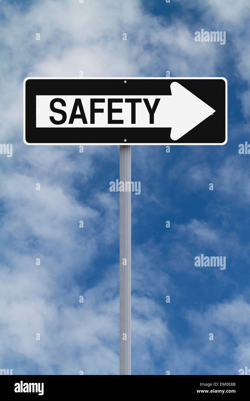 One Way To Safety Stock Photo - Alamy