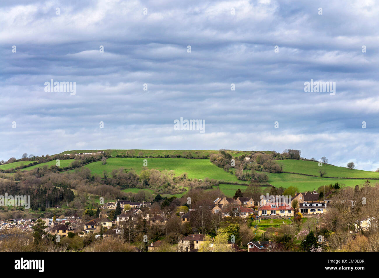 Flat toped Iron Age hill fort on Little Solsbury Hill in Batheaston ...