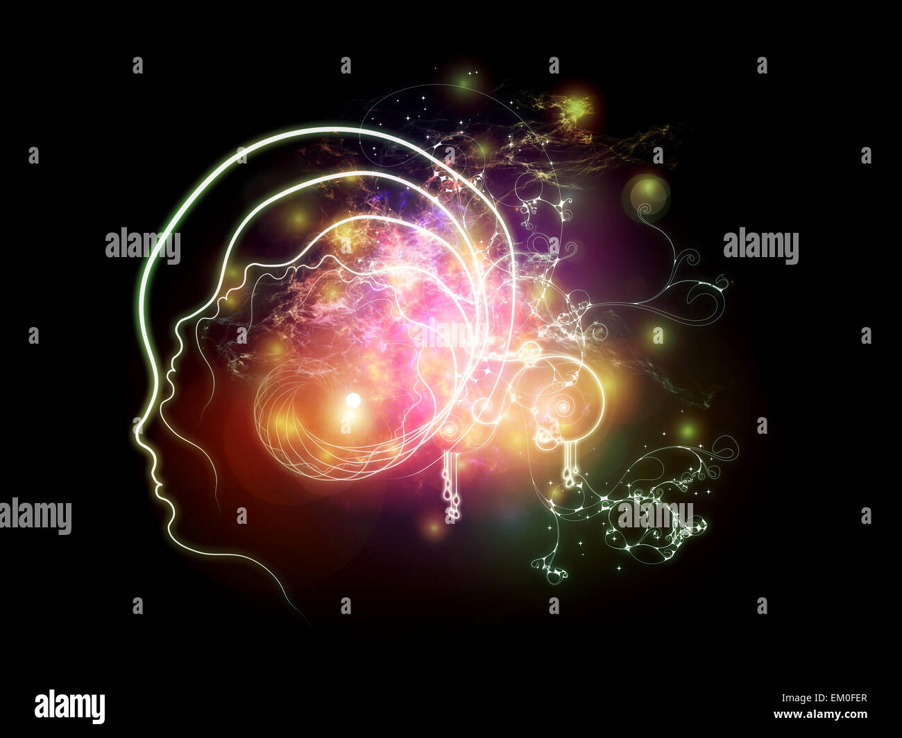 Energy of Inner Thoughts Stock Photo - Alamy