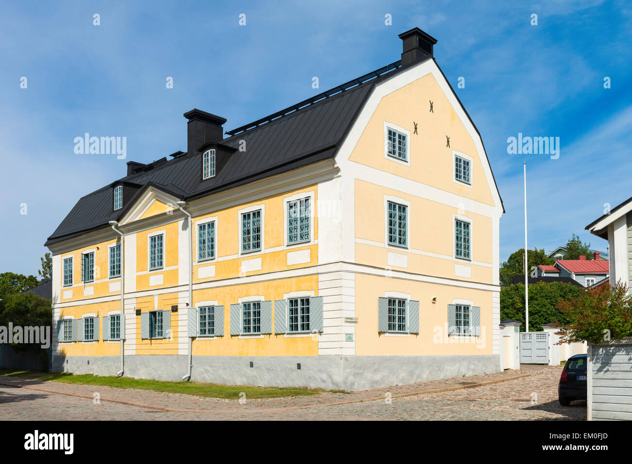 Bishop's palace (1927), a large yellow house near Kirkkotori square ...