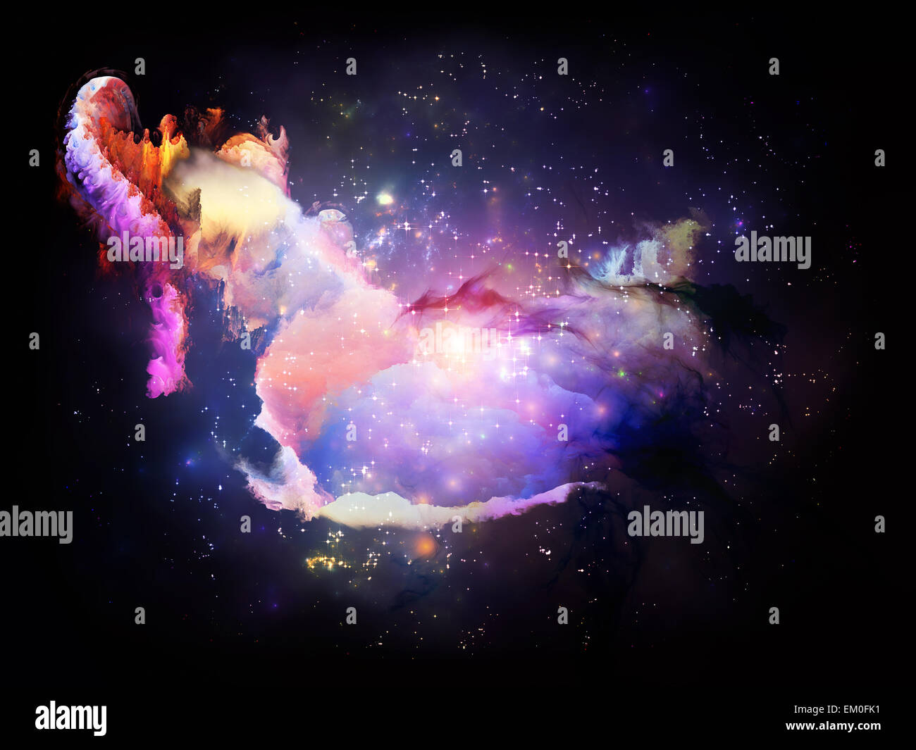 Colorful Design Nebulae Stock Photo - Alamy
