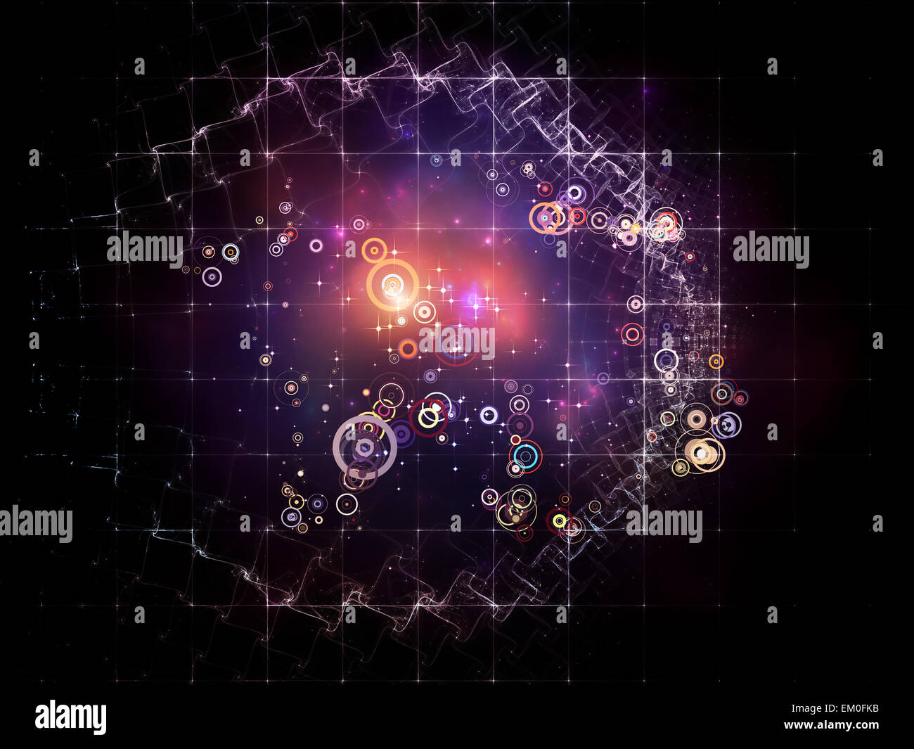 Elegance of Particle Grid Stock Photo - Alamy