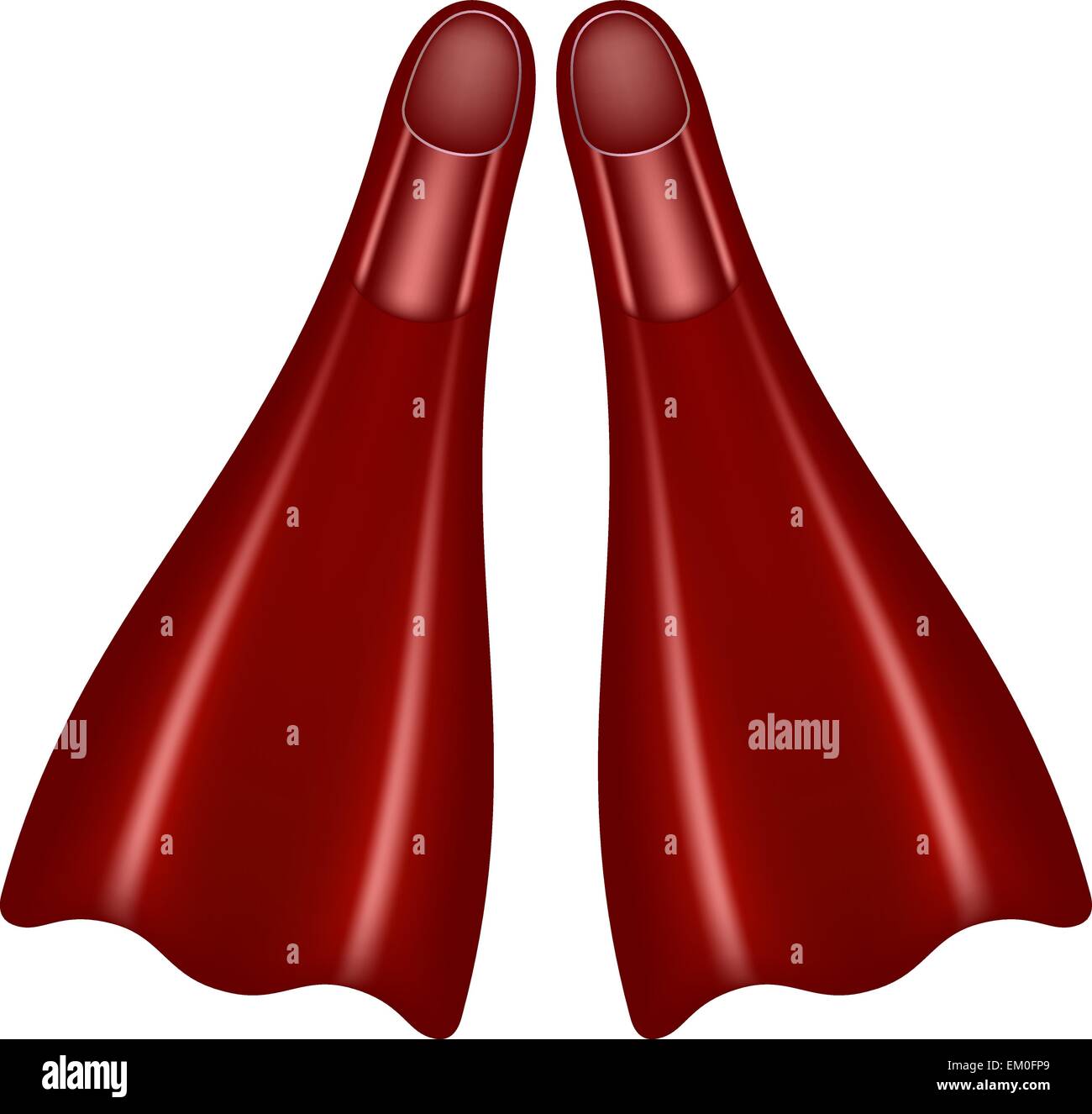 Flippers in red design Stock Vector Image & Art - Alamy