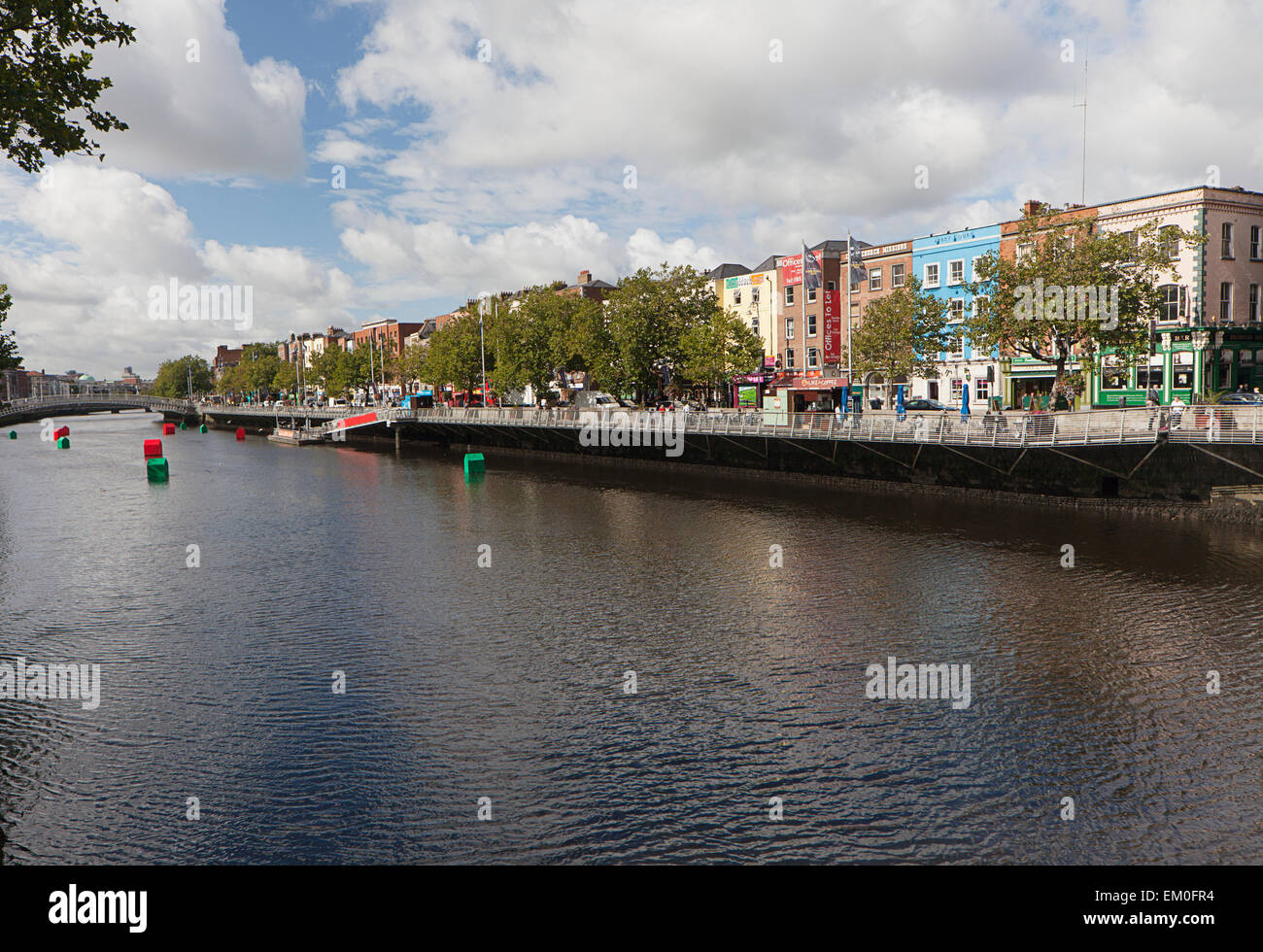 View Of The River Liffey From O'connell Bridge; Dublin County Dublin ...
