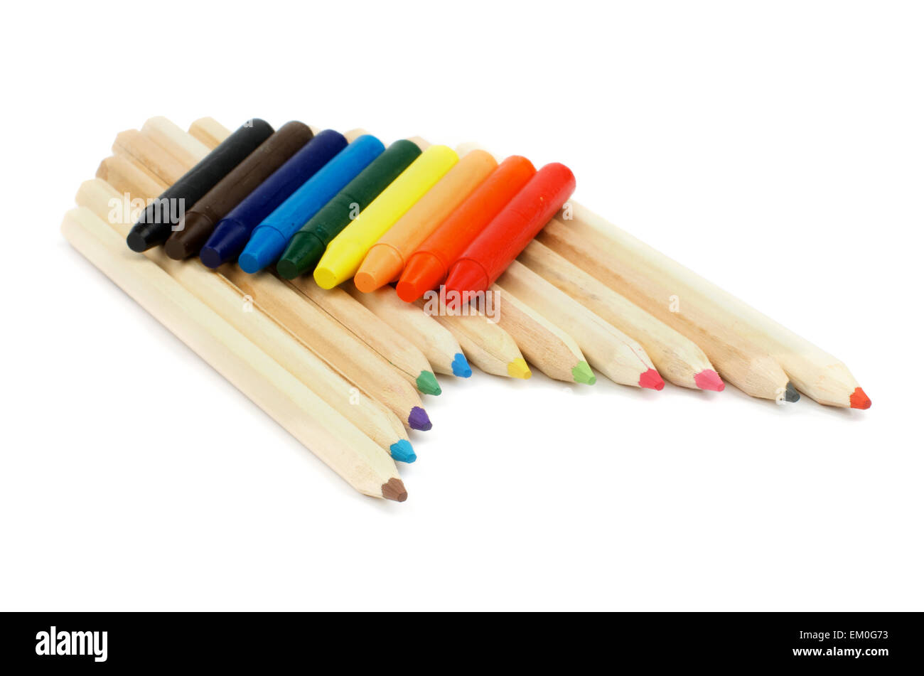Pencils and Chalks Stock Photo - Alamy