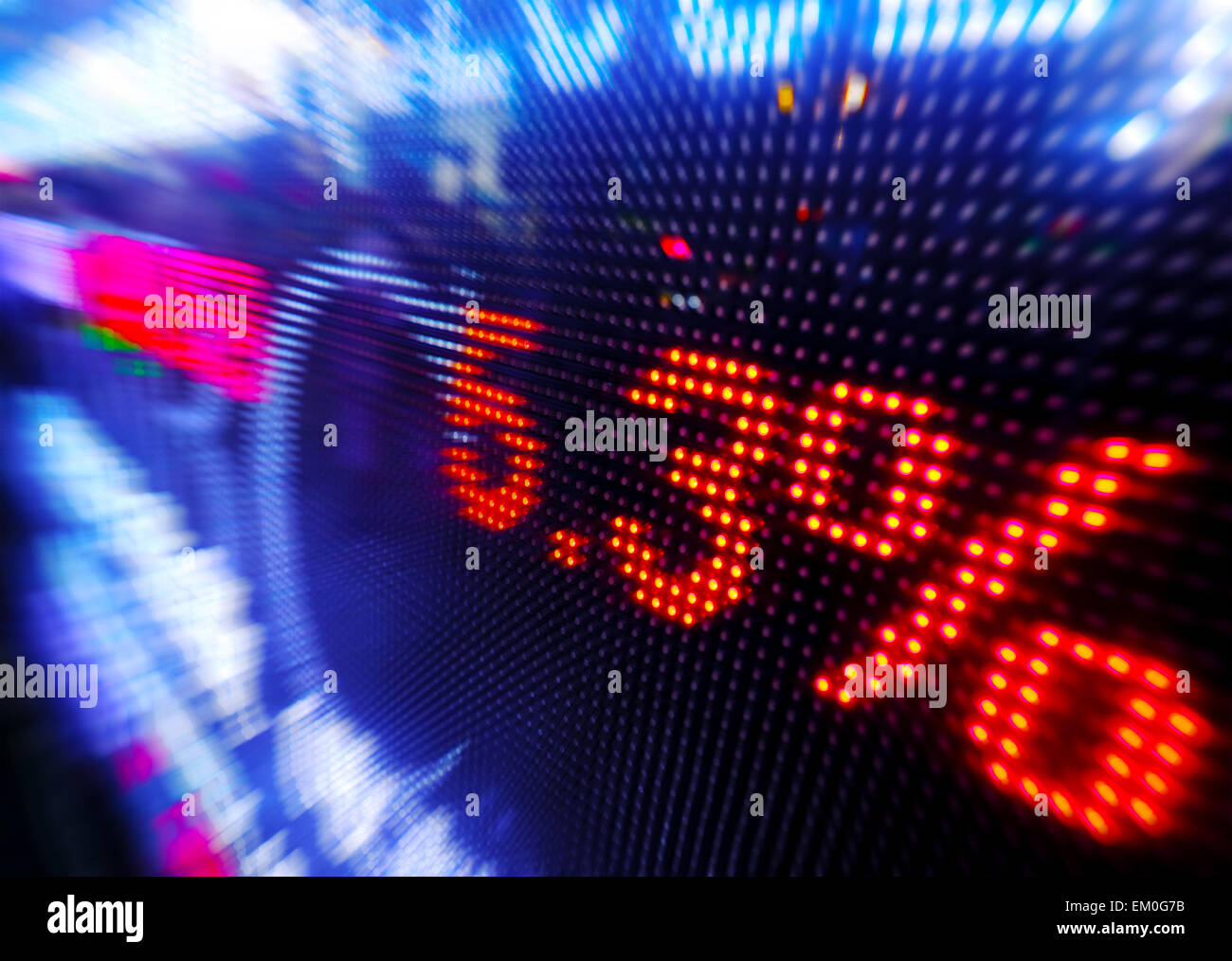 Stock market price drop display Stock Photo - Alamy