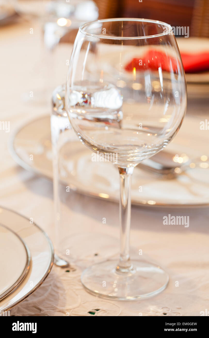 Close up photograph of a fancy table setting Stock Photo - Alamy