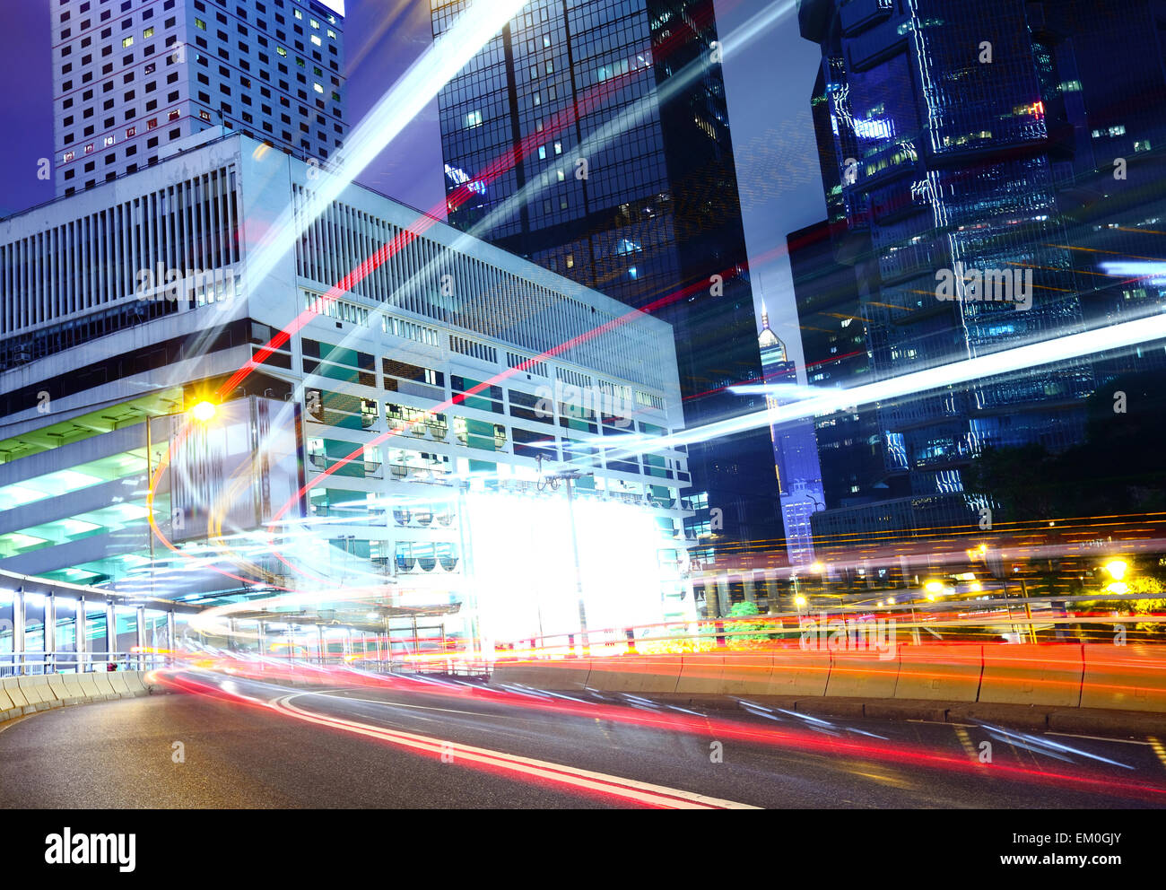 City at night with busy traffic Stock Photo - Alamy