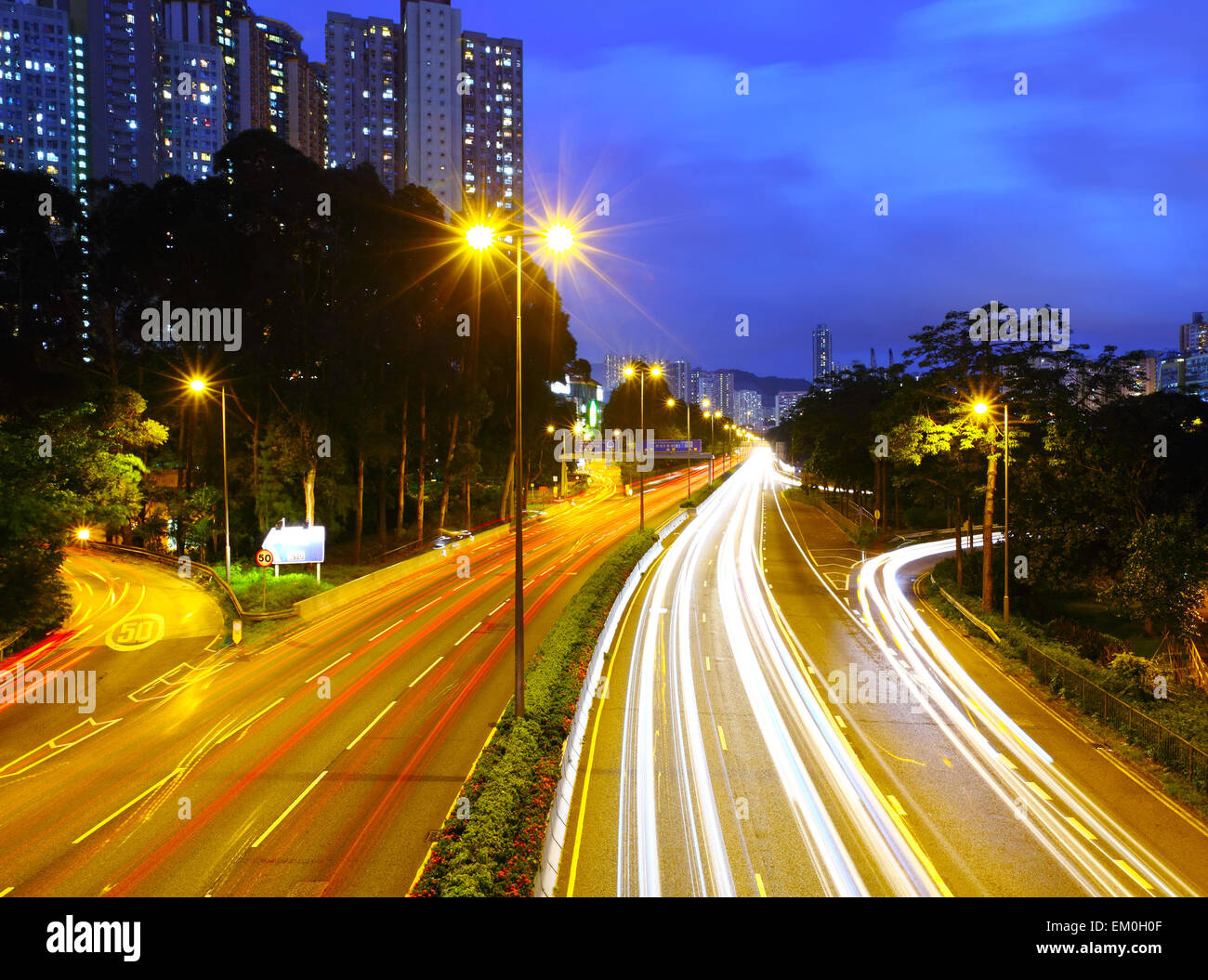 Traffic light on highway Stock Photo - Alamy