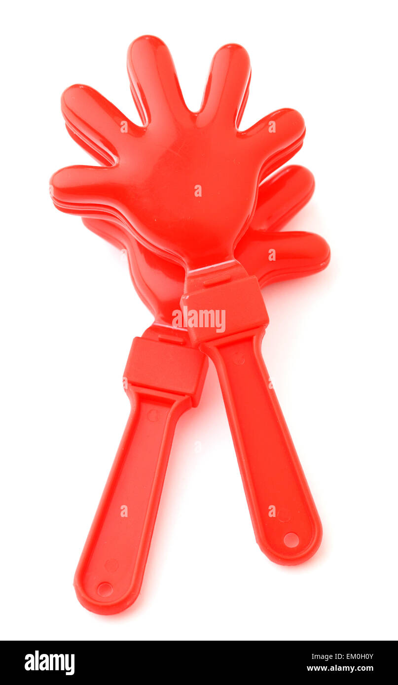 Cheering clap hand tool isolated on white background Stock Photo - Alamy