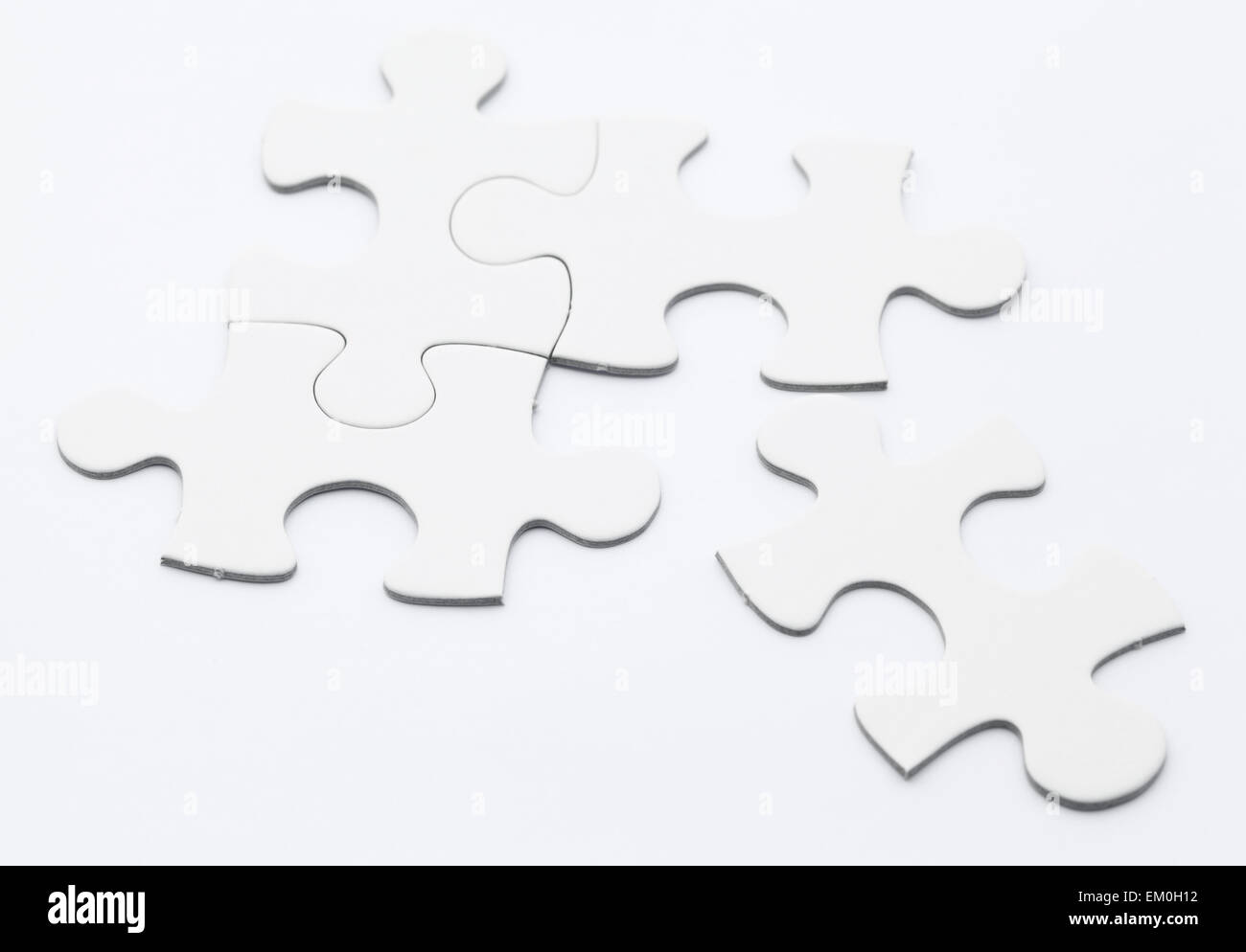White puzzle pieces Stock Photo - Alamy