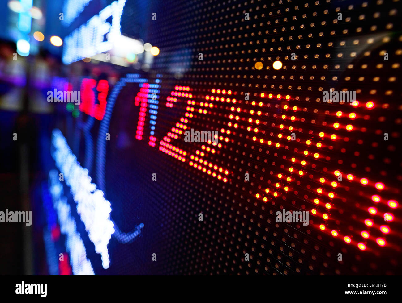 Stock market price display Stock Photo - Alamy