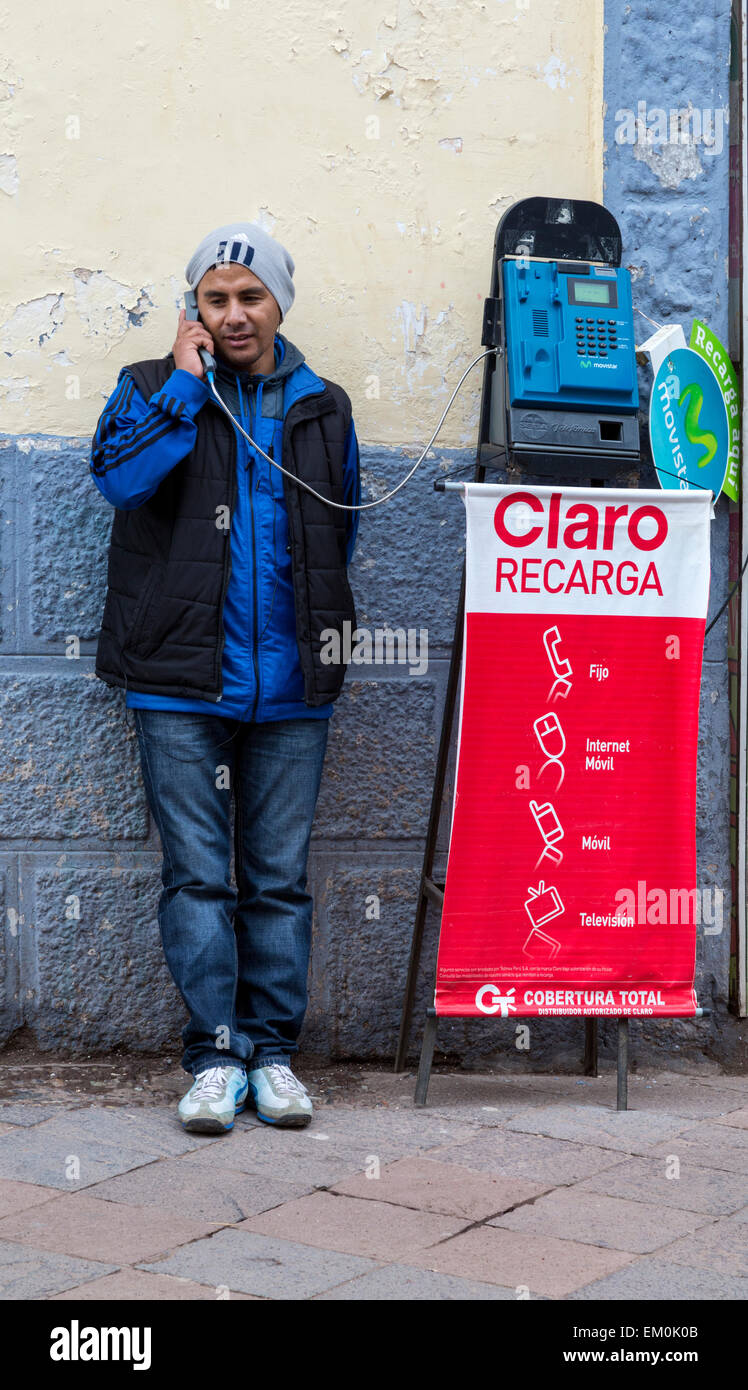 Public phone peru hi-res stock photography and images - Alamy