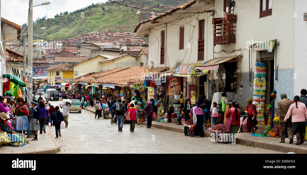 Street Market; Cusco Peru Stock Photo - Alamy