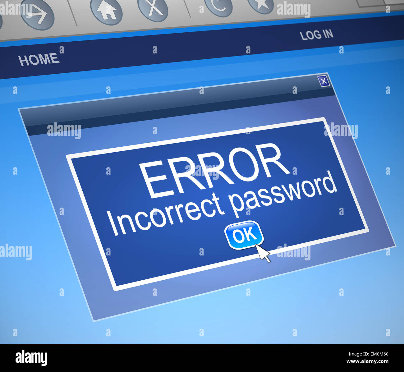 Incorrect password hi-res stock photography and images - Alamy