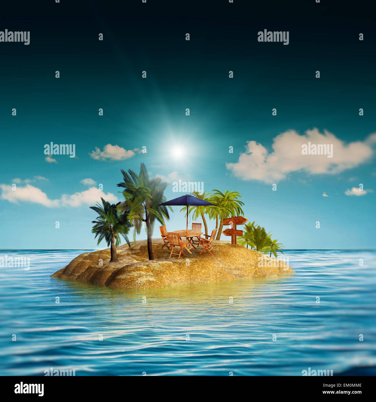 beauty island in the sea, abstract travel backgrounds Stock Photo - Alamy