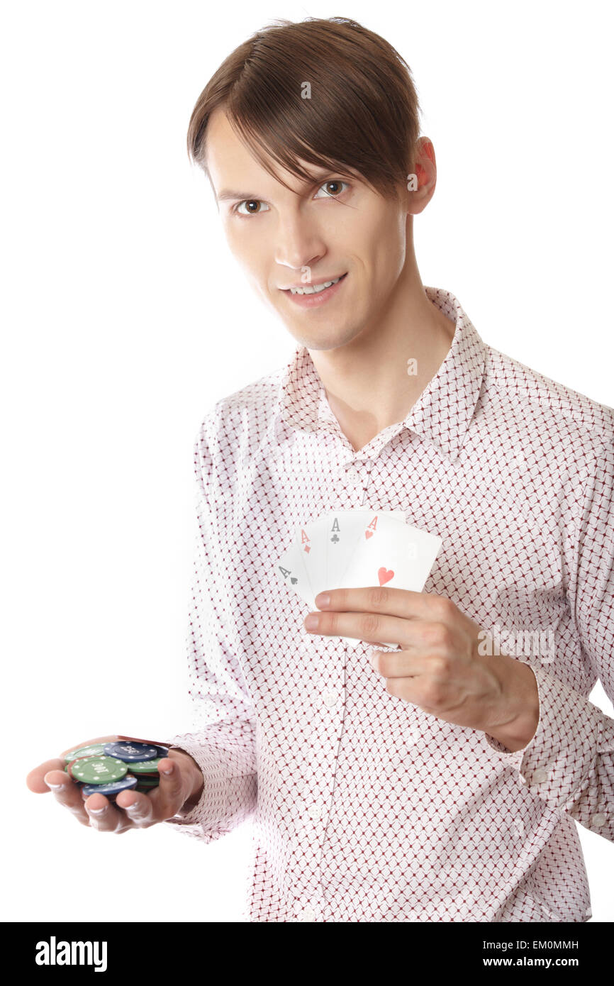 Portrait with four cards hi-res stock photography and images - Alamy