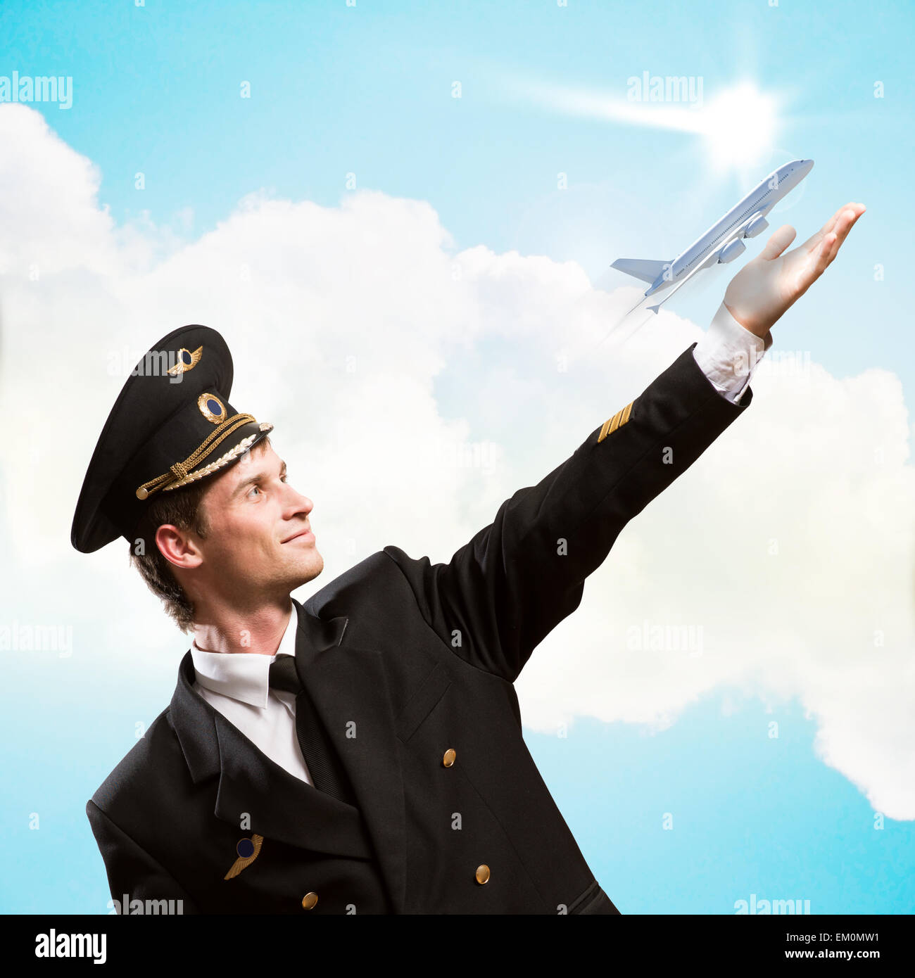 Hand pilot hi-res stock photography and images - Alamy