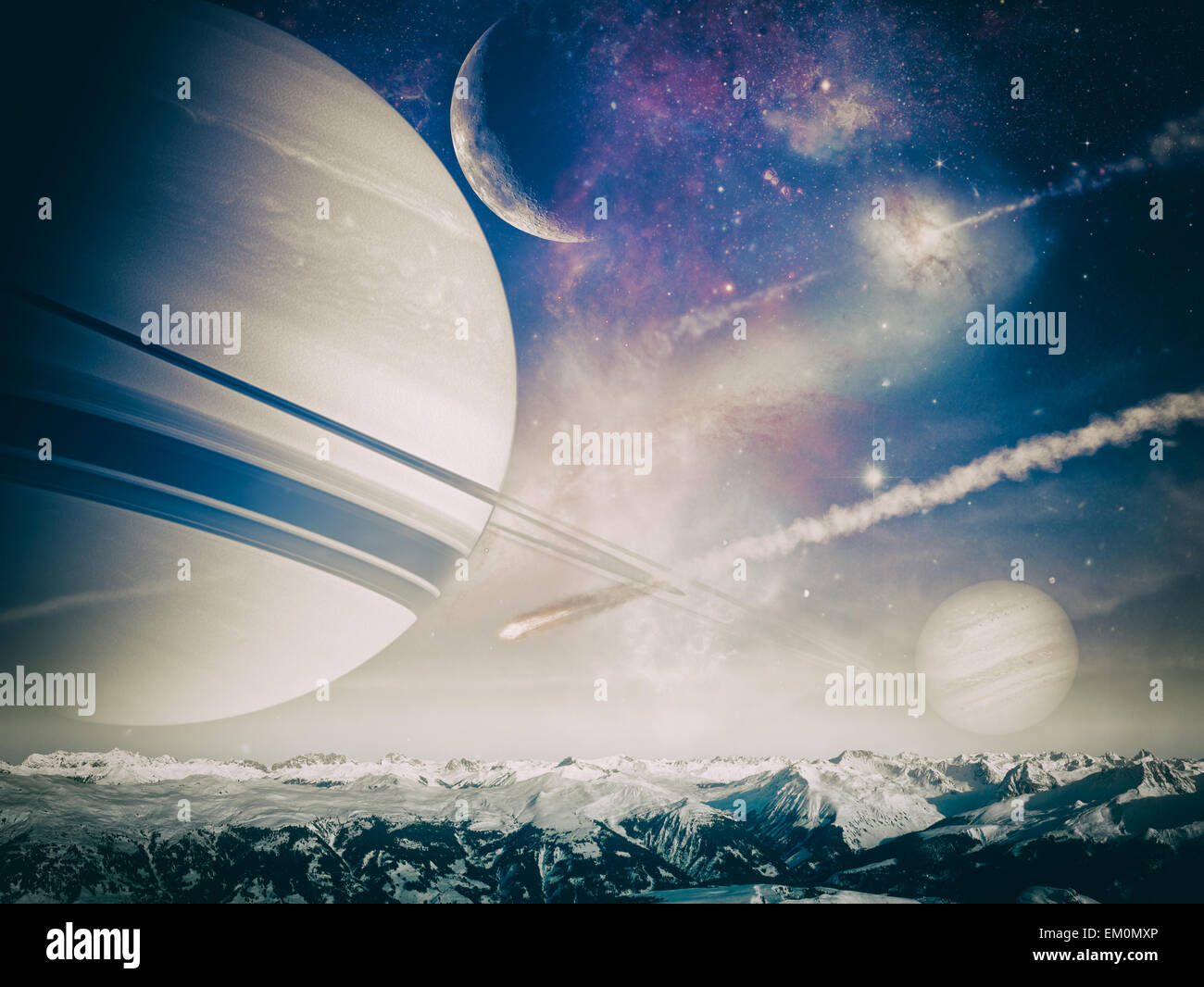 Another world landscape, abstract fantasy backgrounds Stock Photo - Alamy
