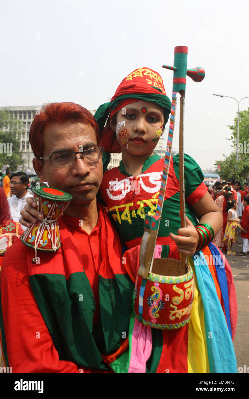 Dhaka, Bangladesh. 14th April, 2015. Revellers attend a rally in ...