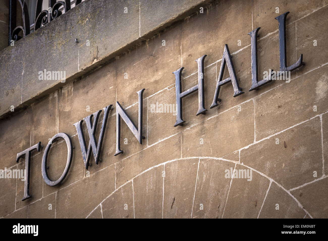 Town Hall Sign Stock Photo - Alamy
