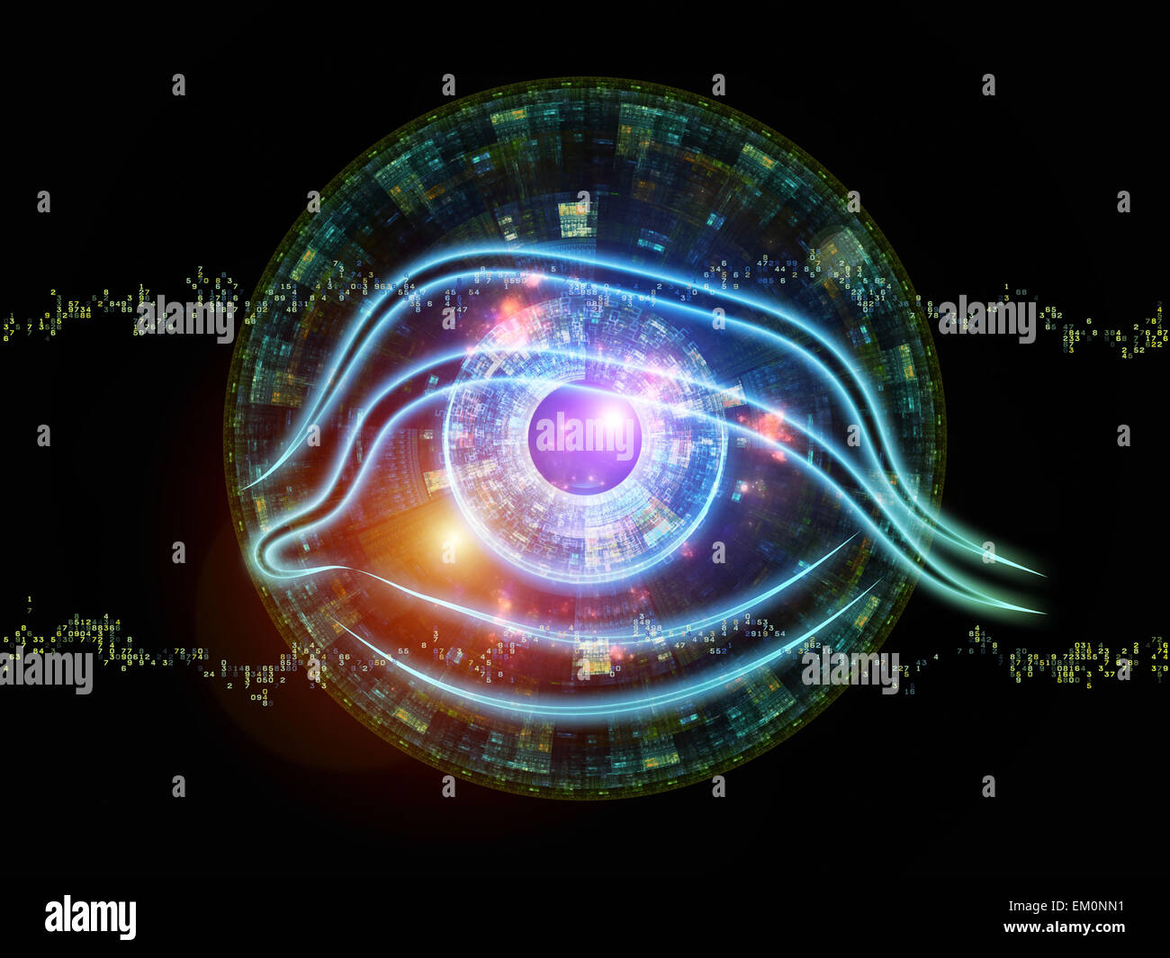 Eye of numbers Stock Photo - Alamy