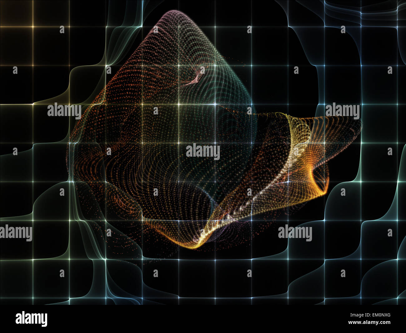 Virtual Particle Grid Stock Photo - Alamy