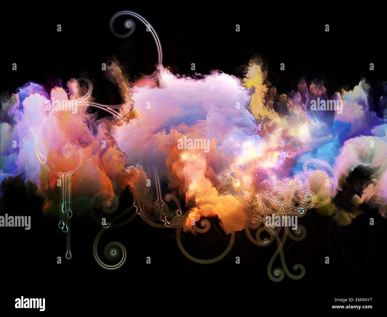 Colorful Design Nebulae Stock Photo - Alamy