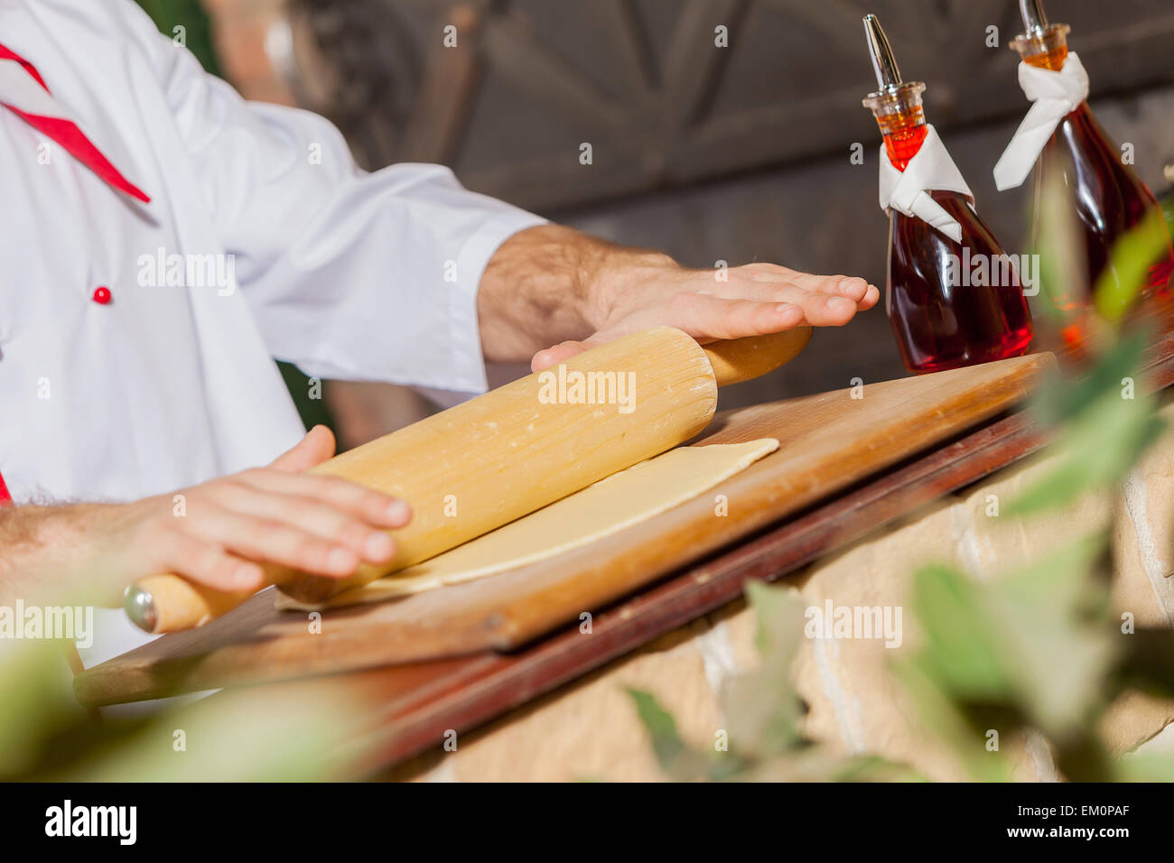 Close-up of cook hands Stock Photo - Alamy