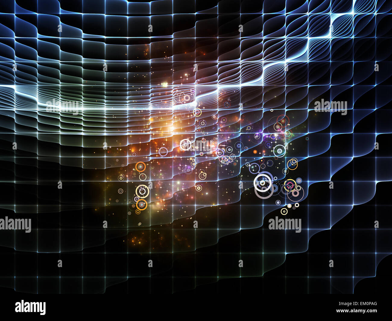 Evolving Particle Grid Stock Photo - Alamy
