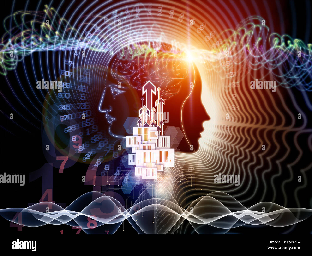 Lights of Human Mind Stock Photo - Alamy
