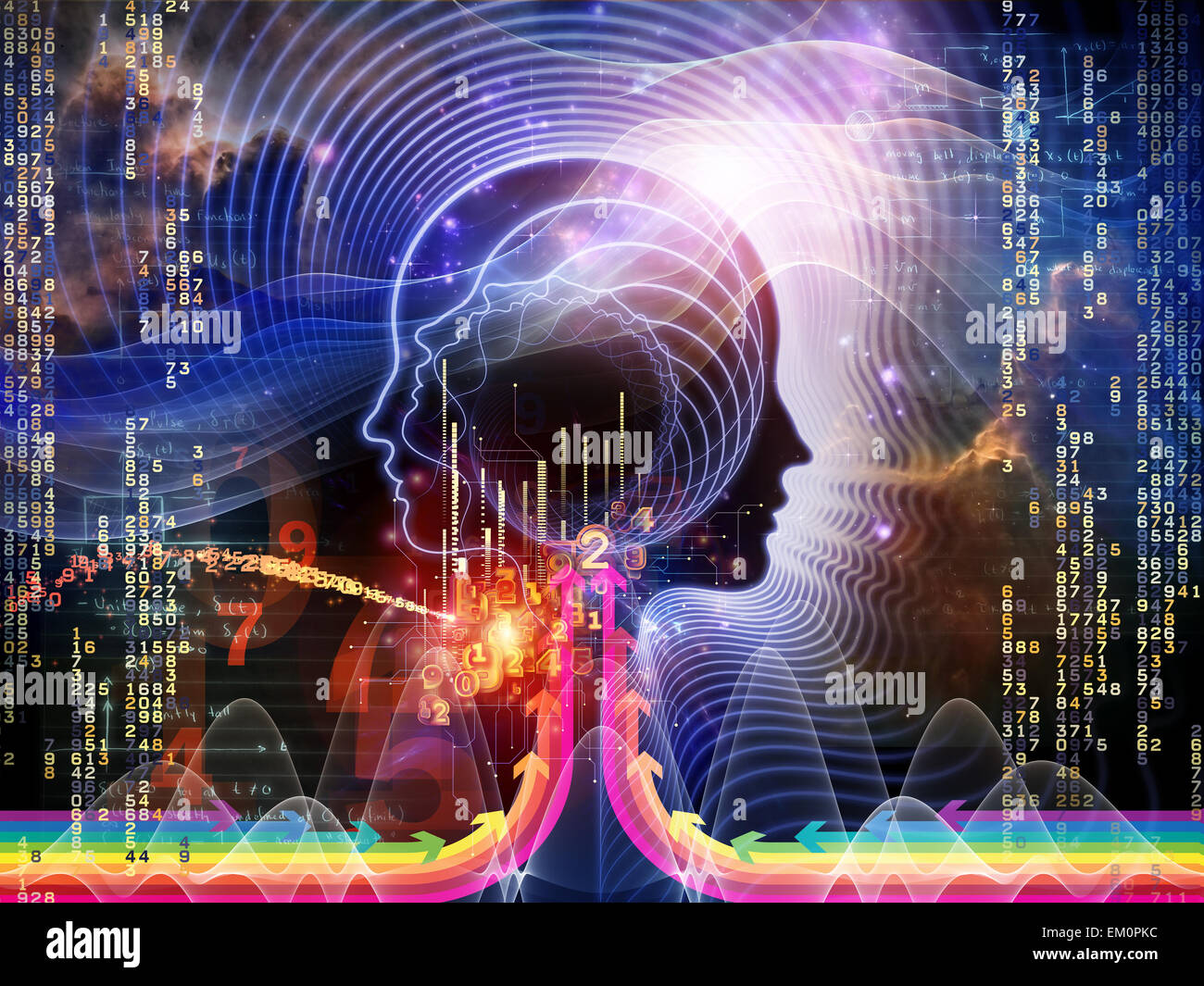 Numbers of Human Mind Stock Photo - Alamy